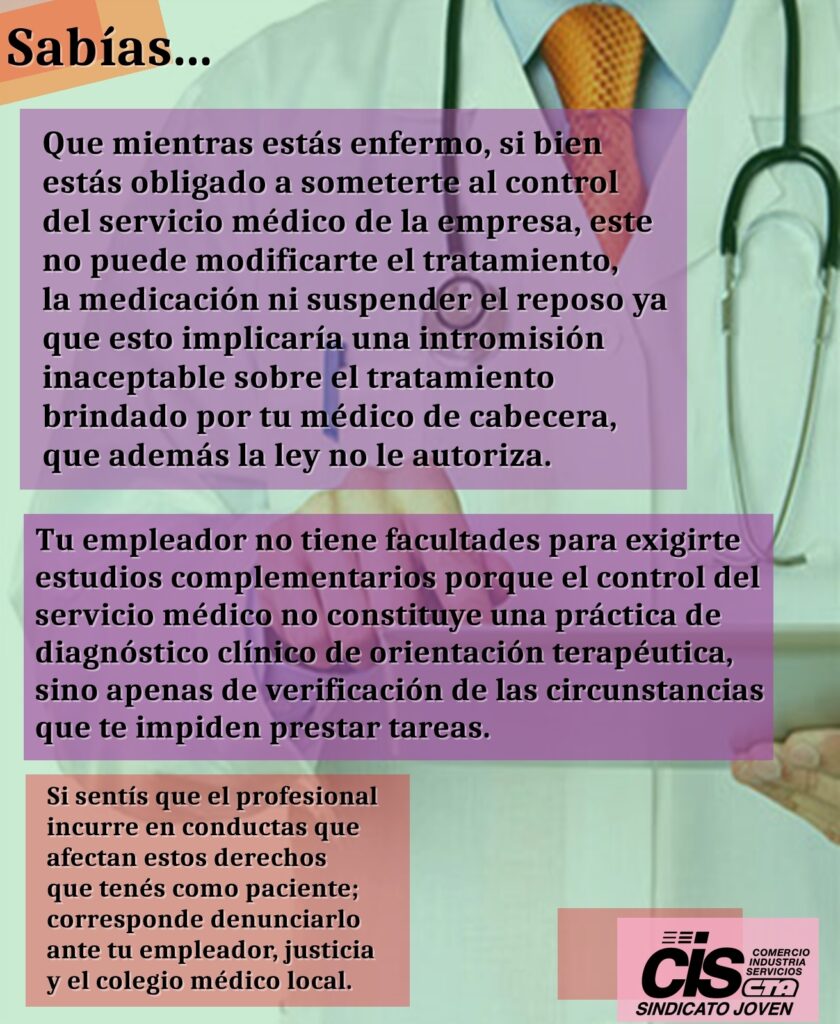 FACULTADES Y LIMITES DEL SERVICIO MEDICO LABORAL.- – Organización de ...